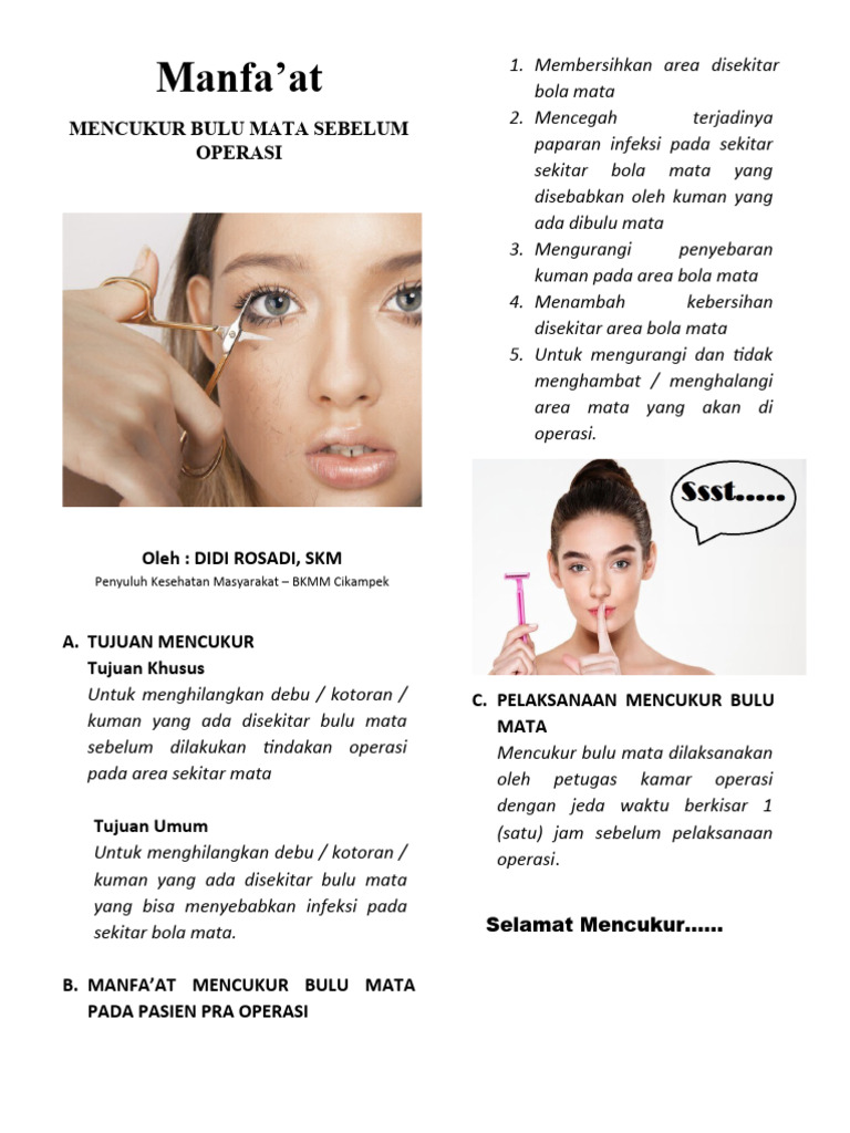 Manfaat Cukur Bulu Mata Pra Operasi | PDF