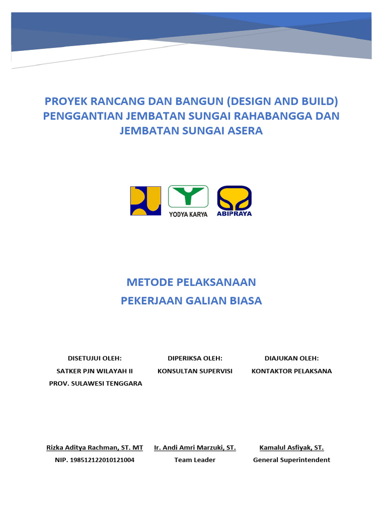 Metode Pekerjaan Galian Biasa | PDF