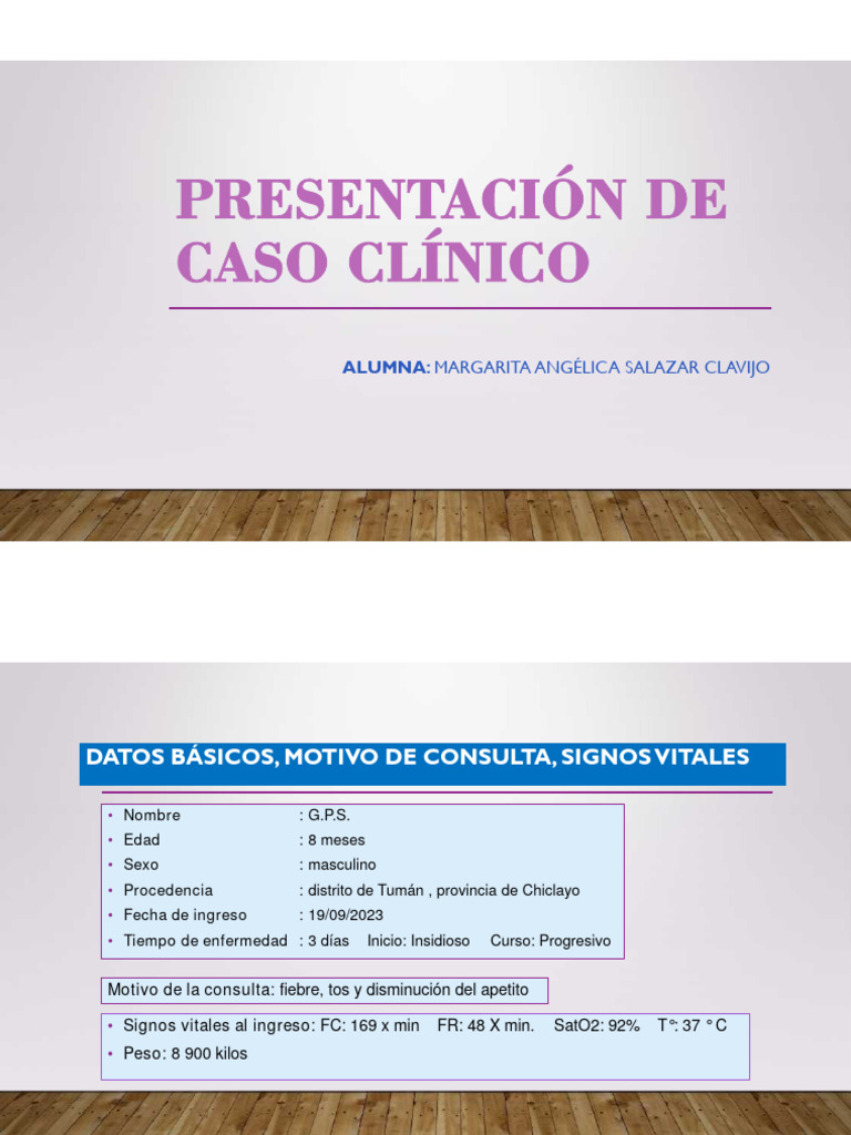 Presentación de Caso Clínico | PDF | Tos | Neumonía