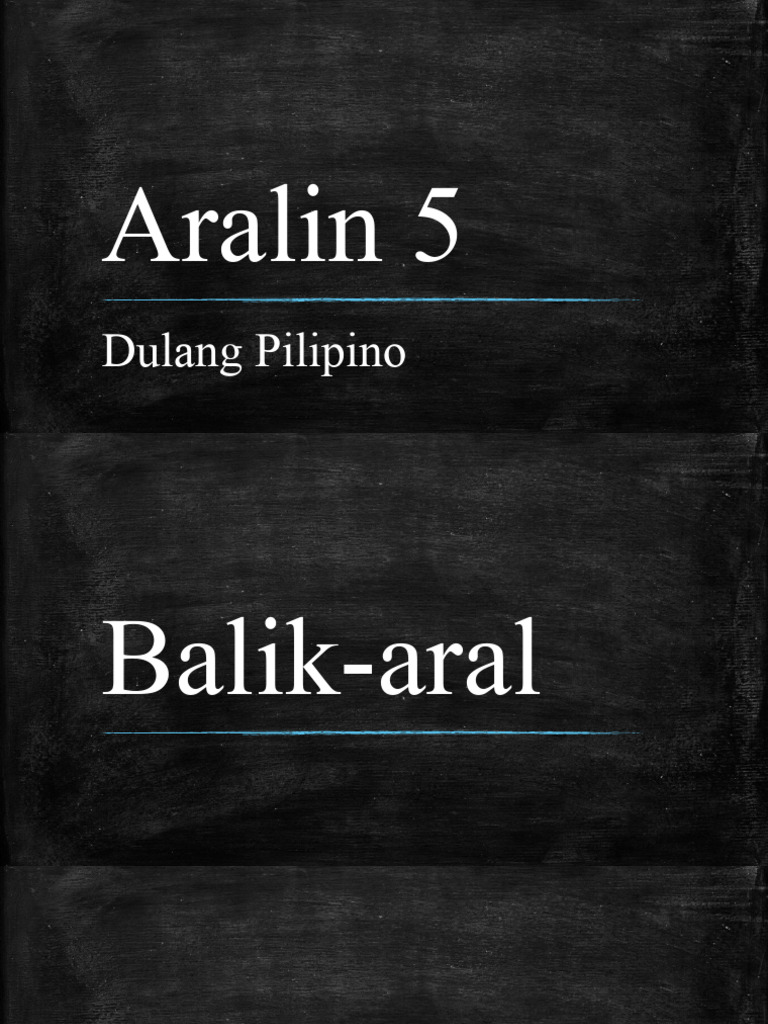 Aralin 5 | PDF