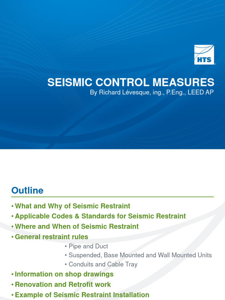 Seismic Control Measures 2015 | PDF