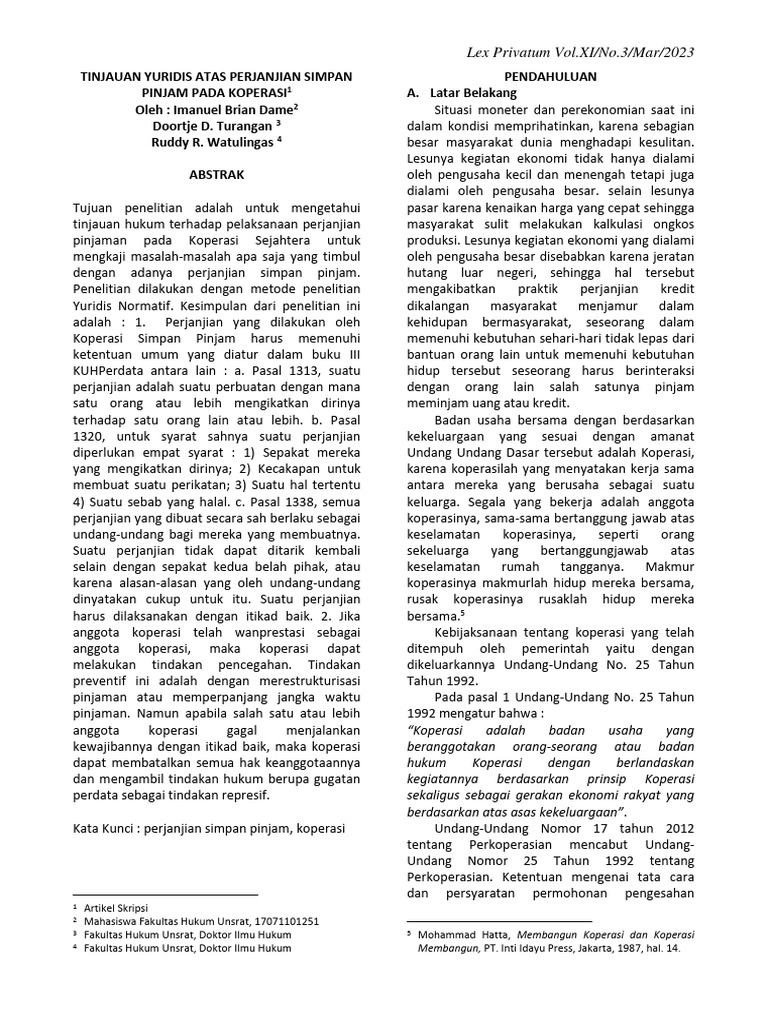 Jurnal Imanuel Brian Dame | PDF