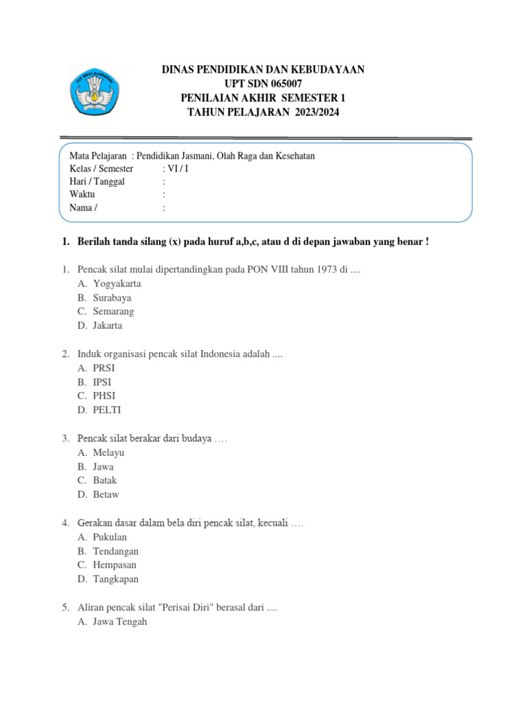 Us KLS 6 (Pjok) | PDF
