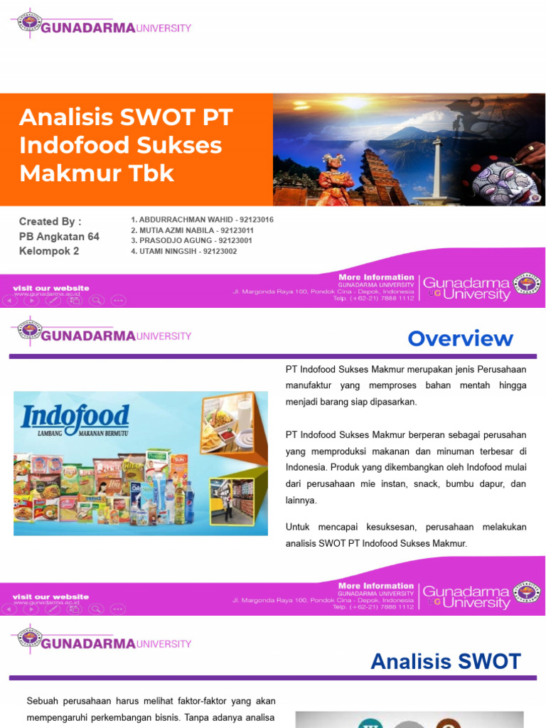 Analisis SWOT Indofood | PDF