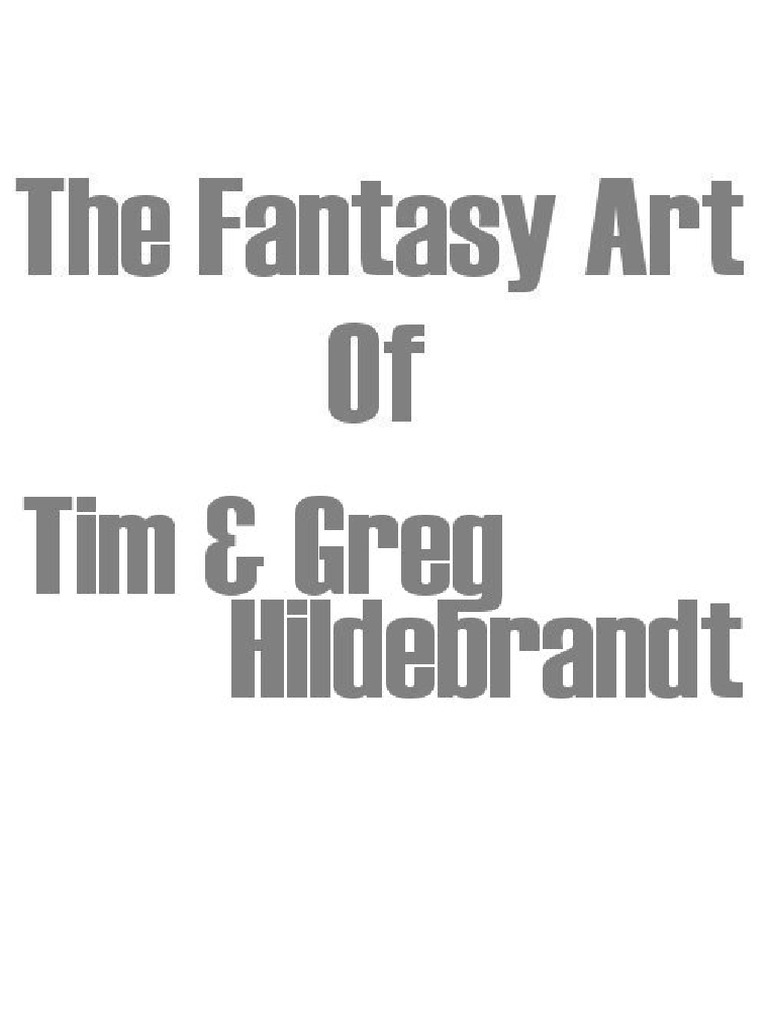 Fantasy Art of Tim & Greg Hildebrandt | PDF