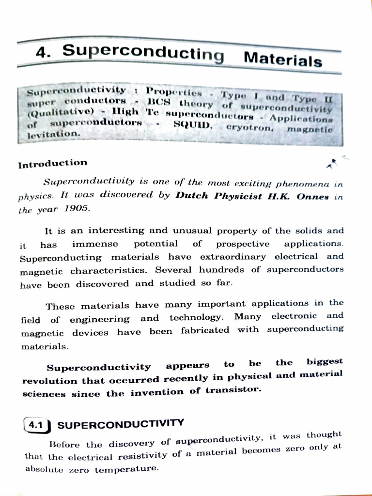Superconductors | PDF | Superconductivity | Electrical Resistivity And Conductivity