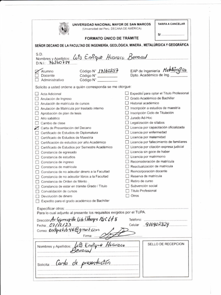 FUT y Solicitud | PDF