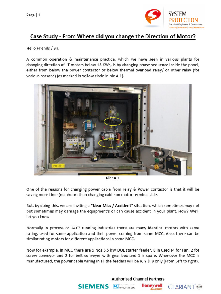 Safe Motor Direction Change Practices | PDF | Power (Physics) | Power ...