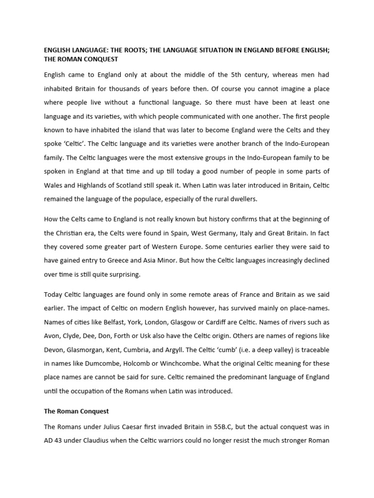 History of The English Language | PDF | English Language | Kingdom Of England