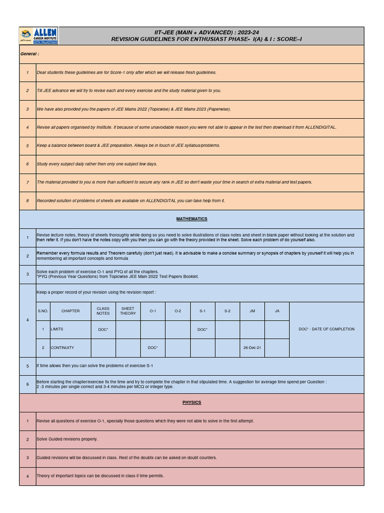 Score-I Revision Guidelines 2023-24-1 - 231201 - 182542 | PDF