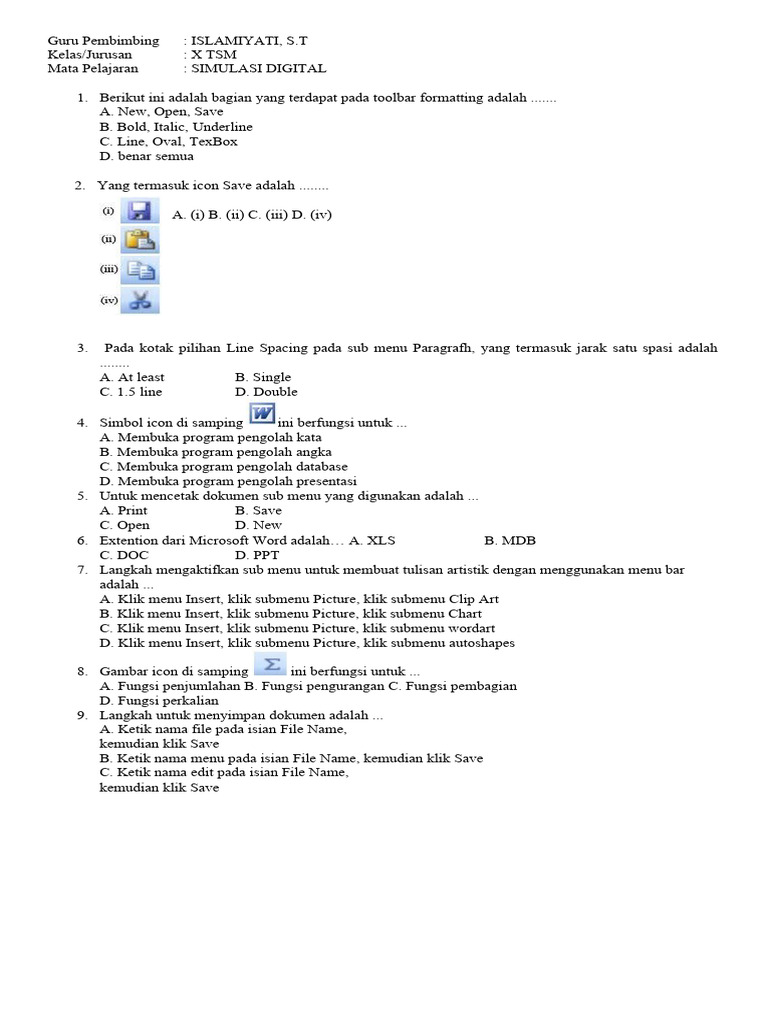 Soal Simulasi Digital | PDF
