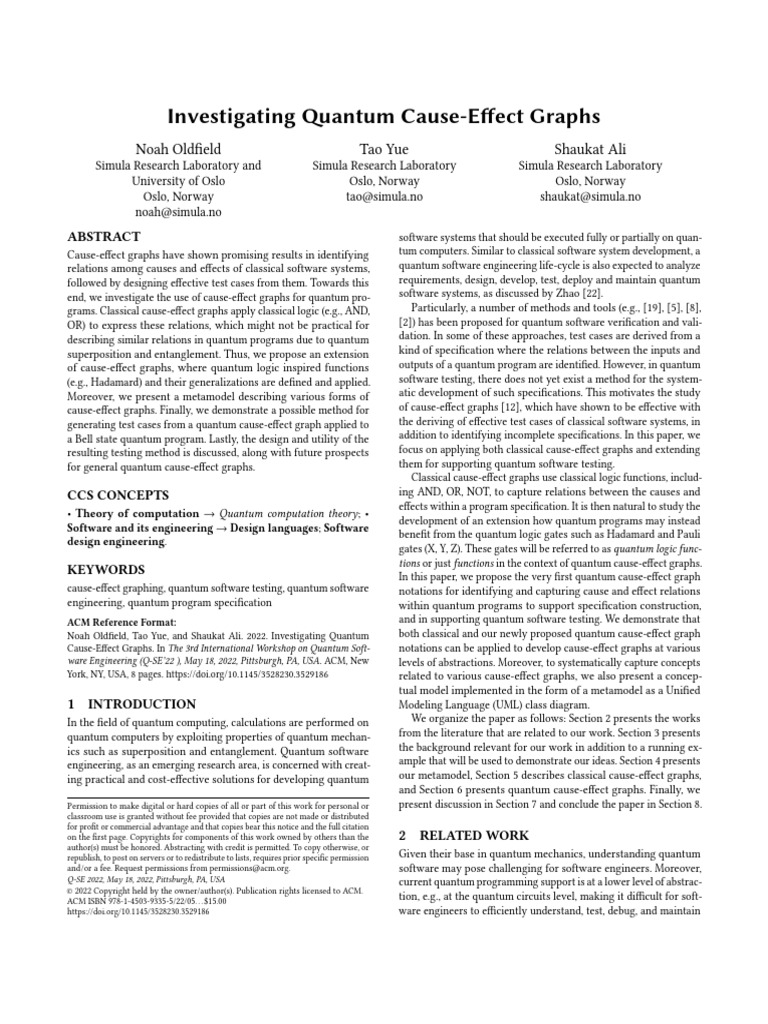 Investigating Quantum Cause-Effect Graphs | PDF | Function (Mathematics) | Causality
