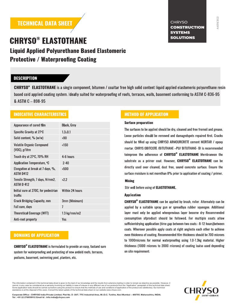 Chryso Elastothane | PDF
