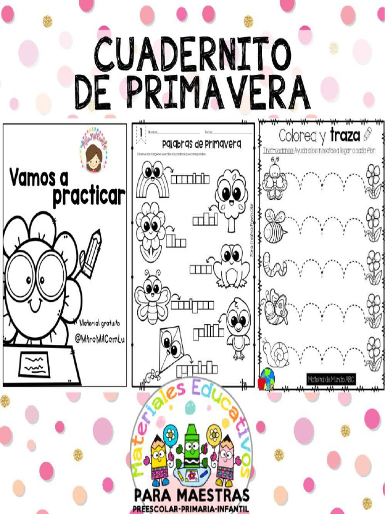 Cuadernito de Primavera Recopilado Por Materiales Educativos Maestras | PDF