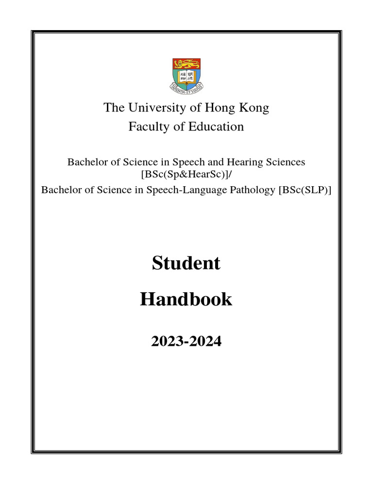 SHS - SLP StudentHandbook 2023-2024 (Year3) | PDF | Plagiarism | Speech