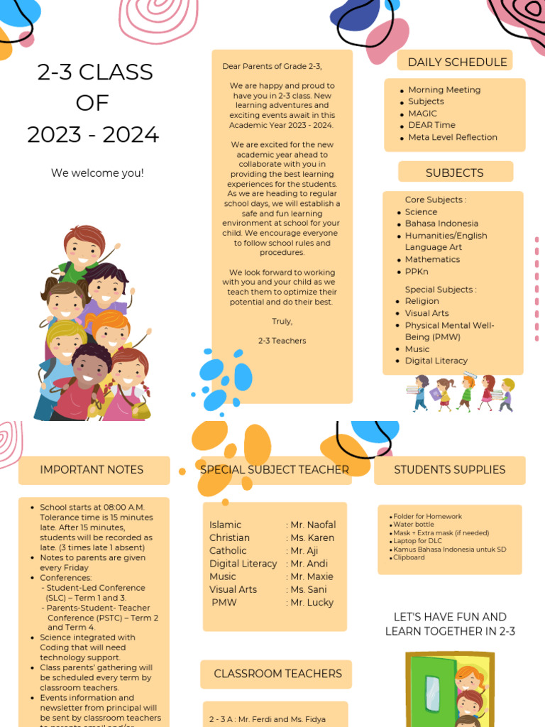 2-3 PSTIC Term 1 Schedule.pdf | PDF | Learning | Cognition