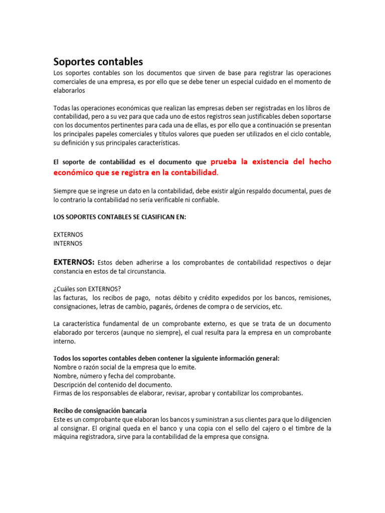 CLASE Soportes Contables | PDF