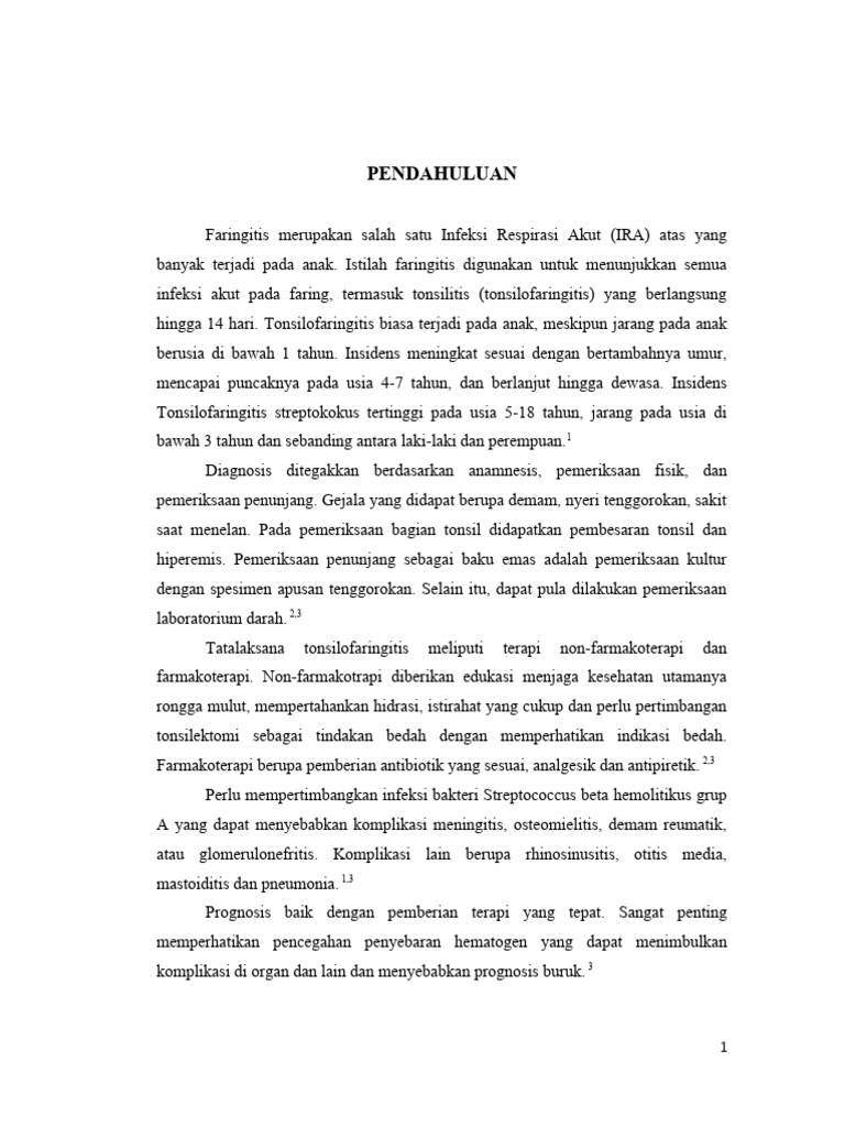 Refka Tonsilofaringitis | PDF