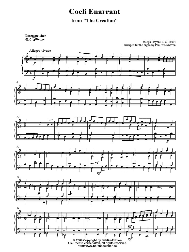 The Creation - Joseph Haydn | PDF