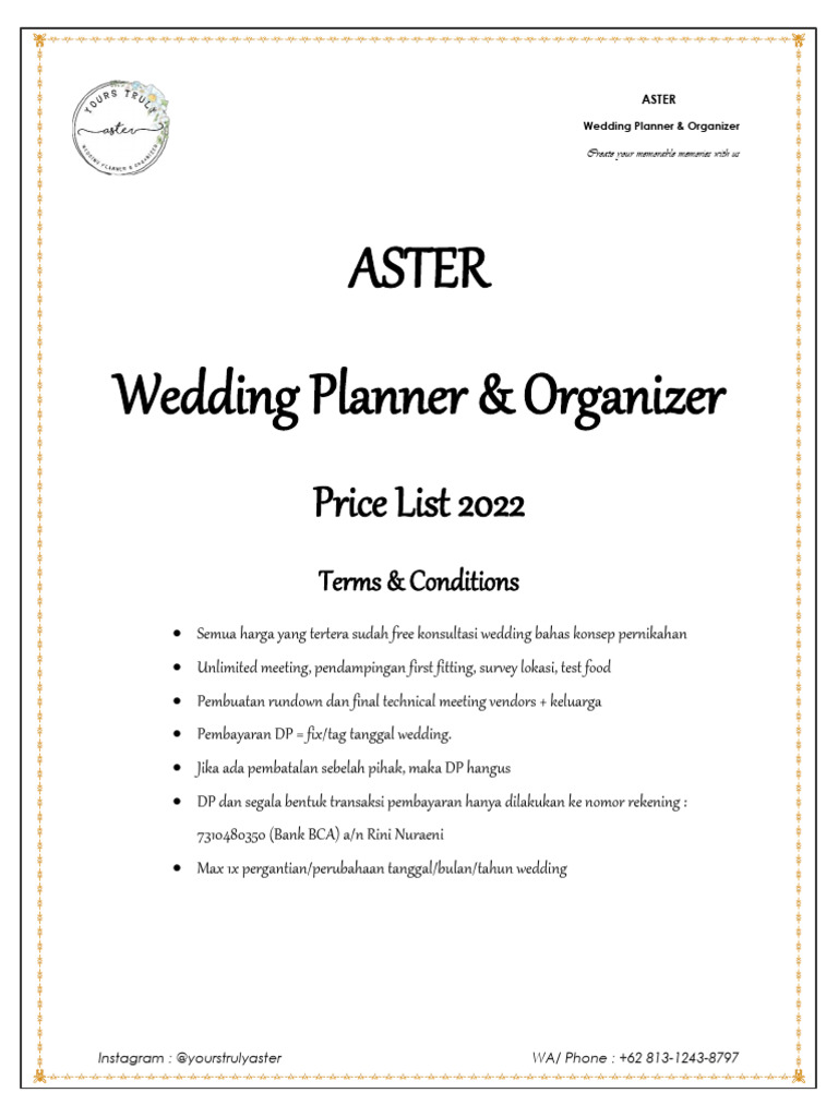 Aster Price List 2022 - Update | PDF
