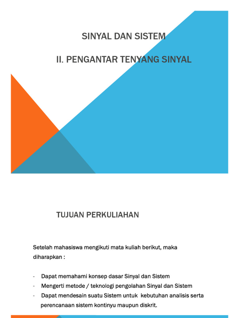 1 Pengantar Sinyal PDF | PDF