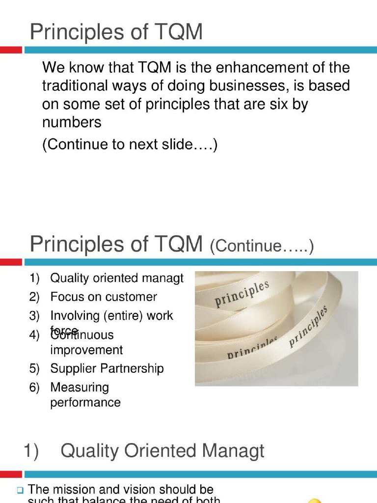 Principles of TQM | PDF