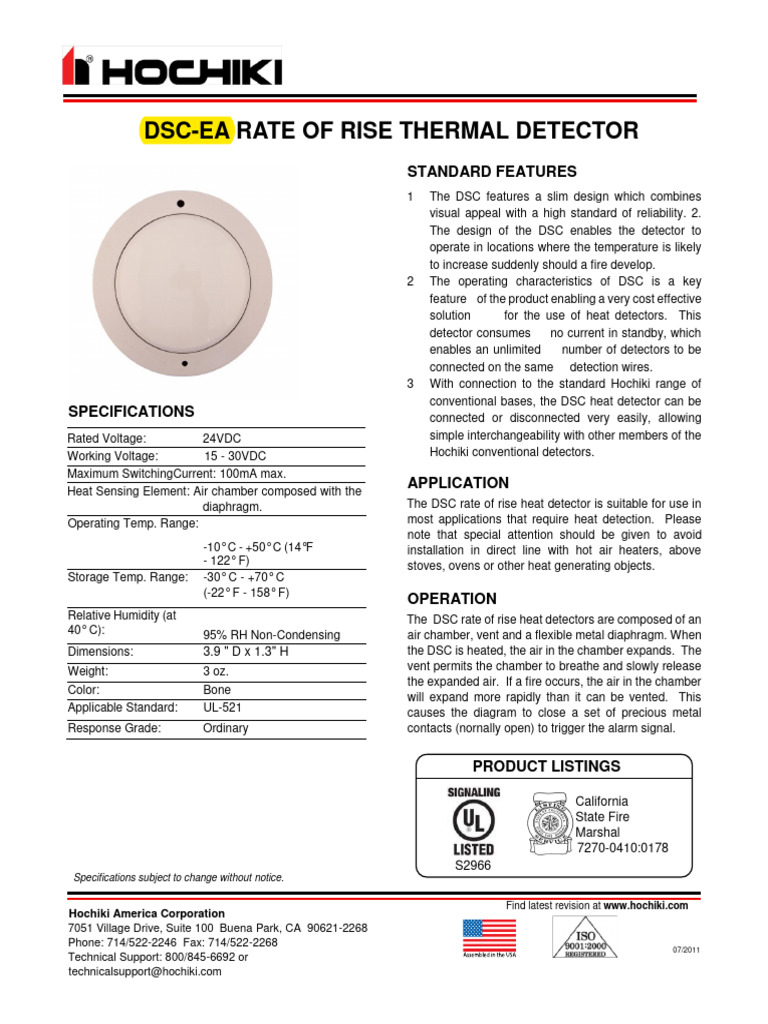 11a. Fire Alarm Hochiki | PDF