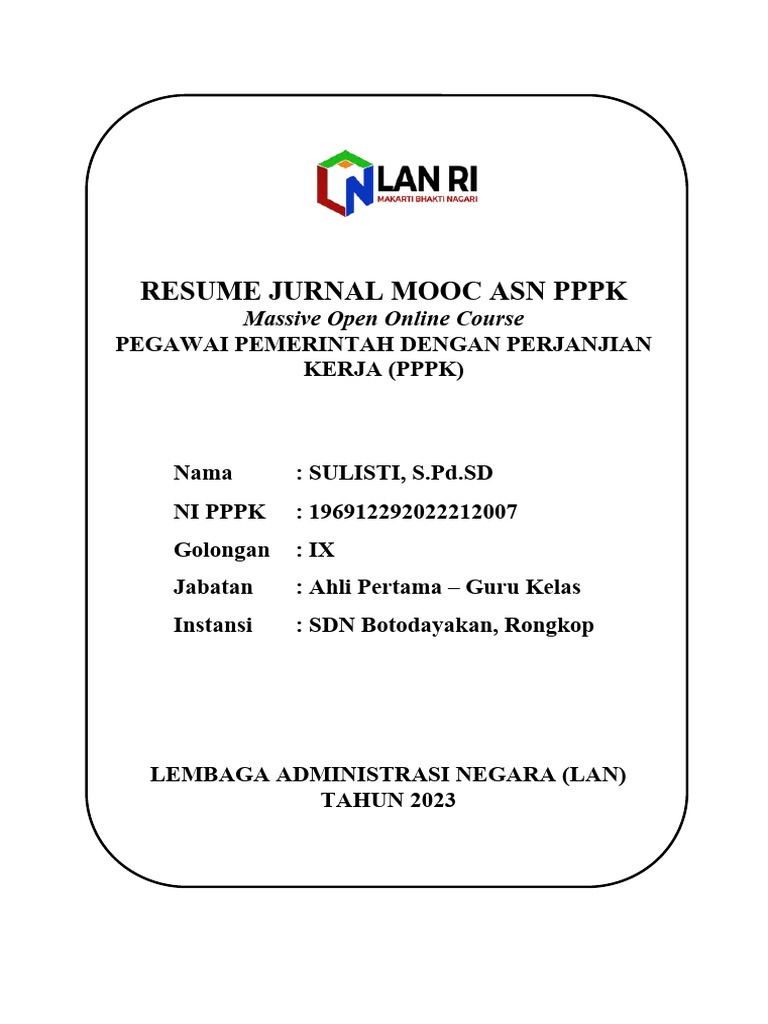 Jurnal Mooc PPP | PDF