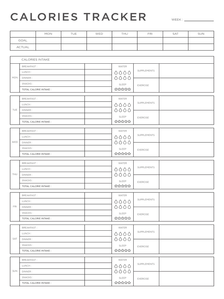 Calories Counter BW | PDF