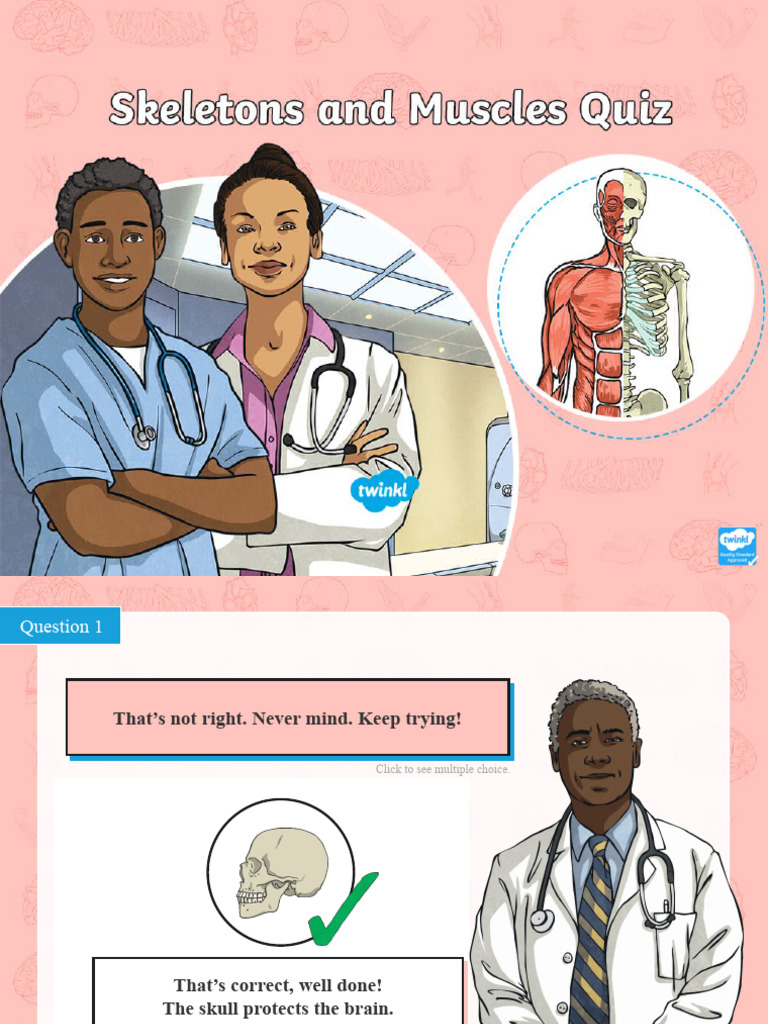 Skeletons and Muscles Powerpoint Quiz Ver 4 | PDF | Skeleton | Skull