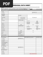 CS Form No. 212 Personal Data Sheet Revised | PDF