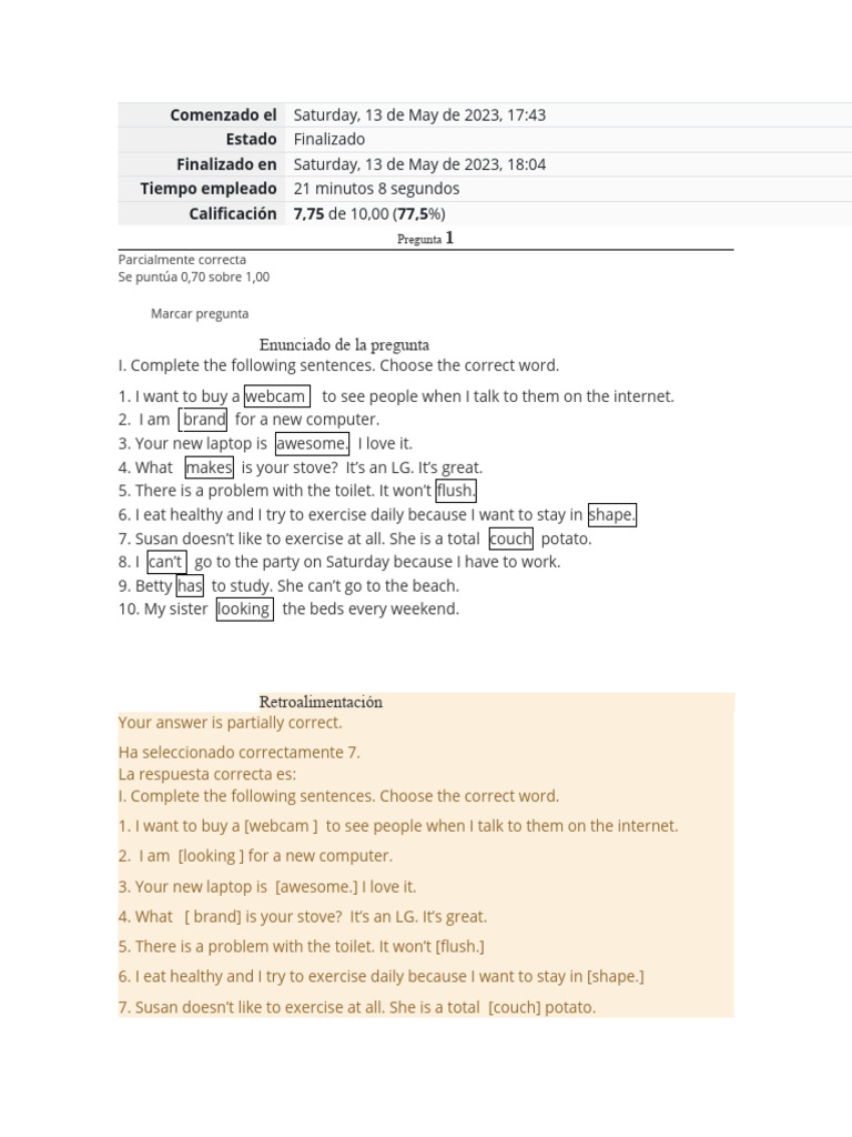 Ejercicio y Tecnología: Evaluación de Comprensión | PDF | Self-Improvement