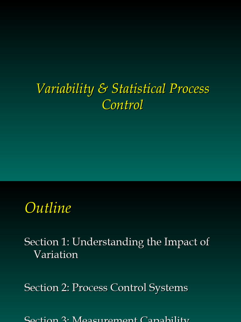 SPC Tutorial SIA | PDF | Accuracy And Precision | Variance