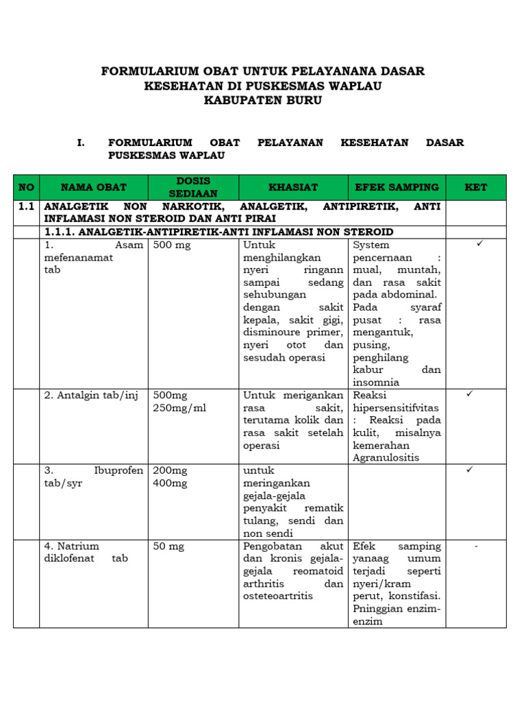 Formularium Obat | PDF