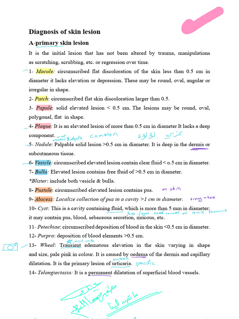 2-Diagnosis Dermatology Notes | PDF