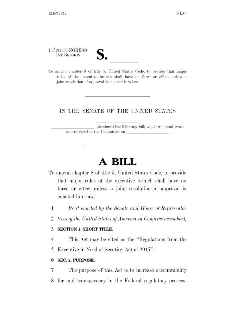 REINS Act | PDF | United States House Of Representatives | American ...