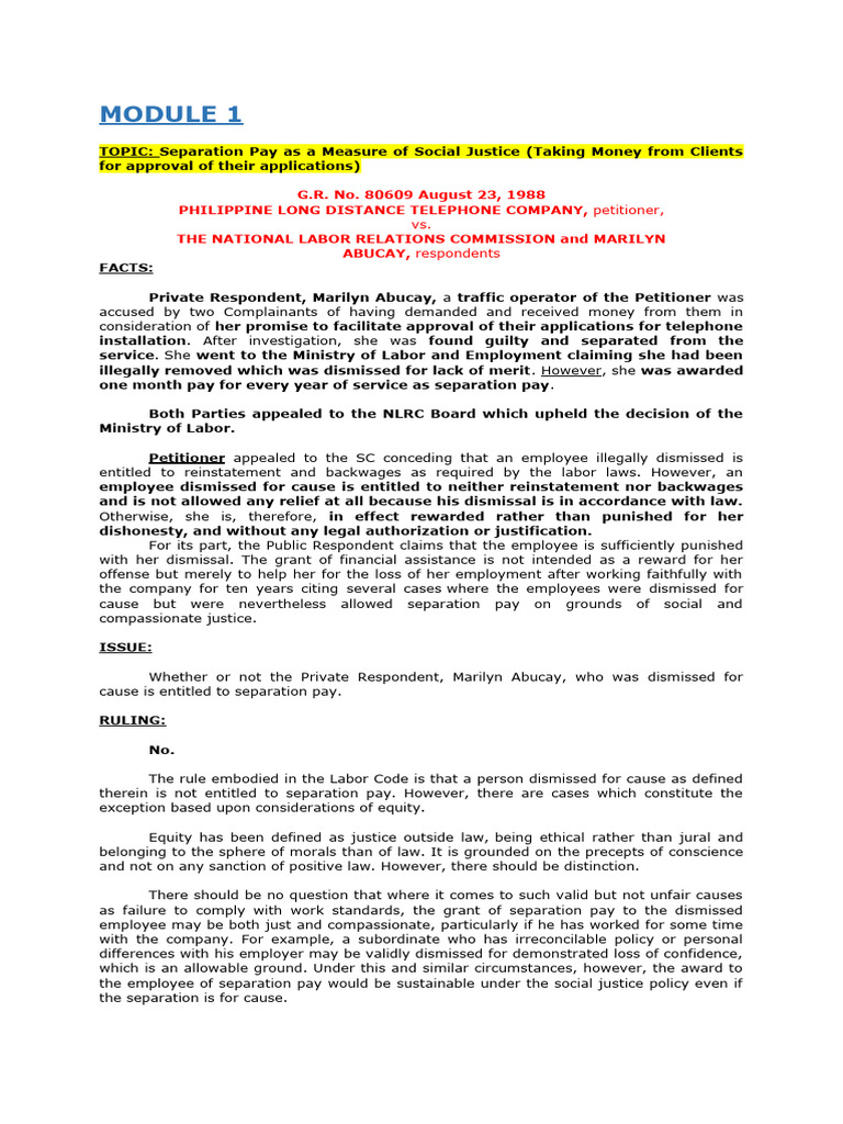 Module 1 - LabRev Consolidated Cases | PDF | Employment | Strike Action