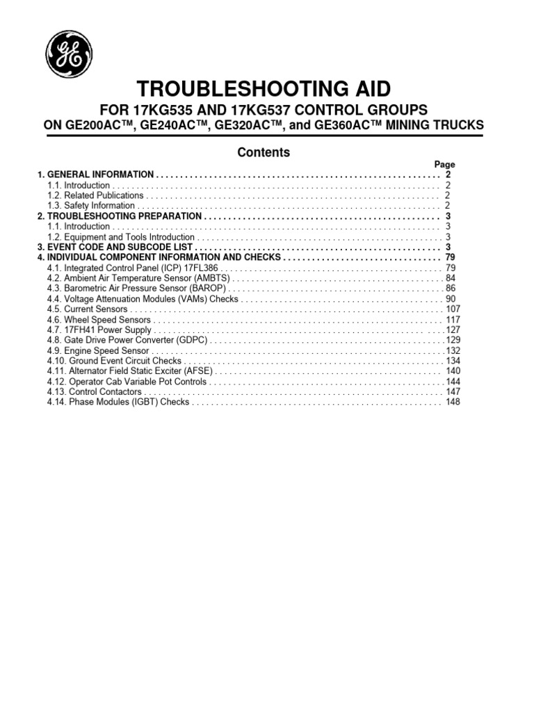 GE Troubleshooting Aid AC Machines | PDF | Direct Current | Power Inverter