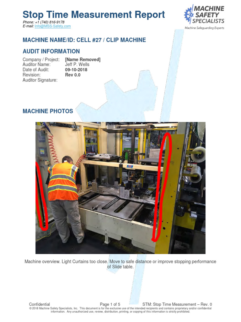 Stop Time Measurement Report Example 1 | PDF | Equipment | Manufactured ...