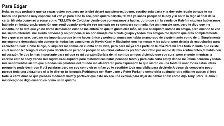 Carta para Edgar | PDF