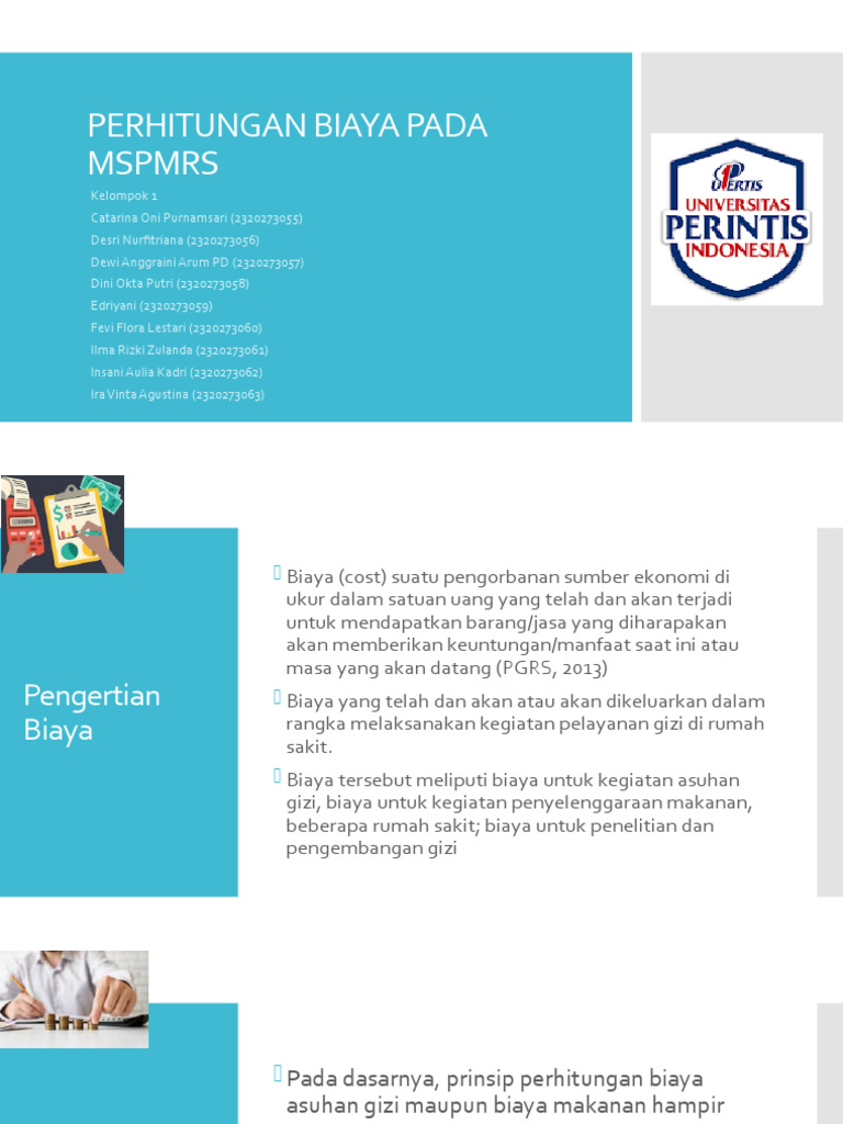 Kel 1 MSPM Perhitungan Biaya Pada Mspmrs | PDF