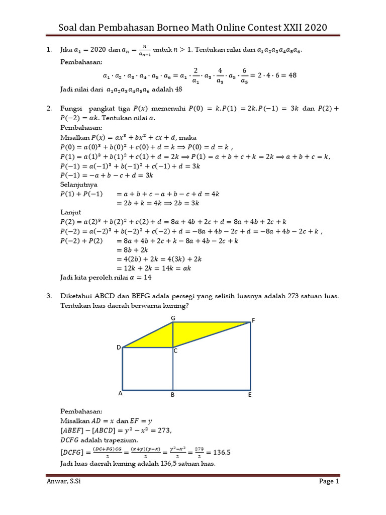 BMOC XXII Soal Dan Pembahasan | PDF