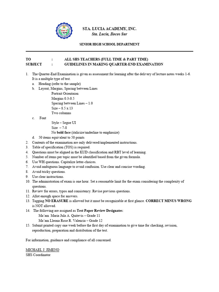 Guidelines For Making Quarter-End | PDF