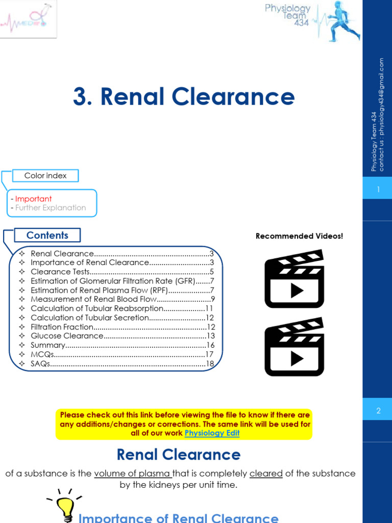 3.renal Clearance | PDF