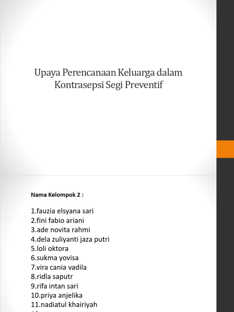 Upaya Preventif Keluarga Berencana | PDF
