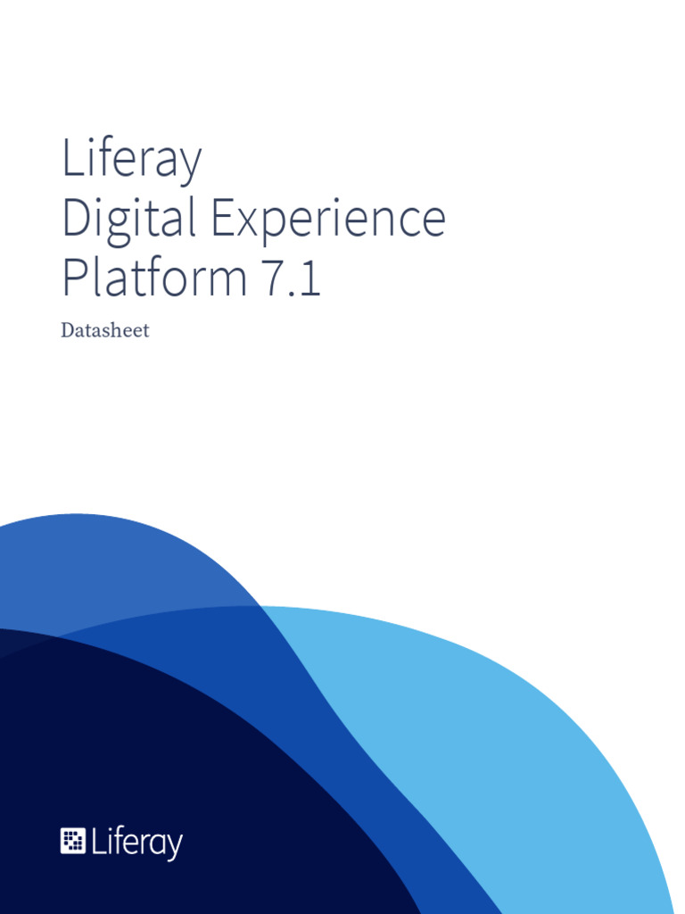 Liferay DXP 7.1 Datasheet | PDF