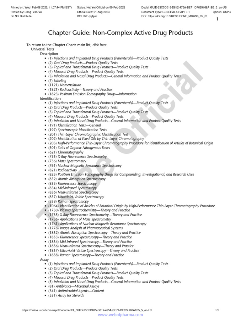 Non-Complex Active Drug Products | PDF