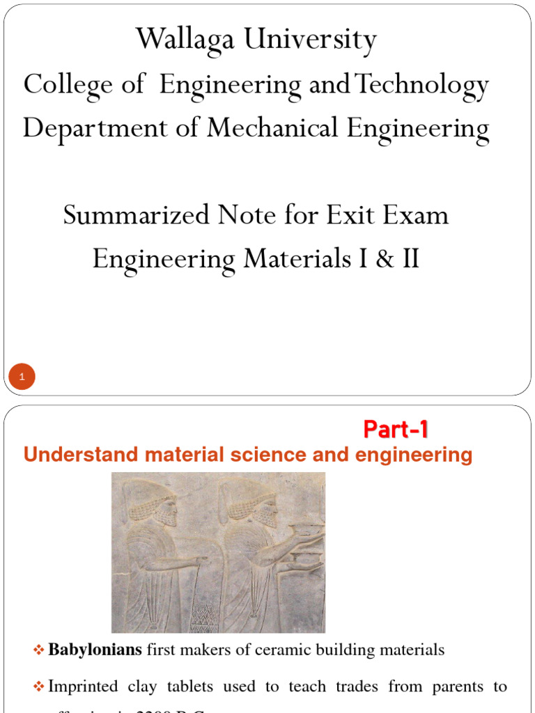Engineering Materials I & II | PDF