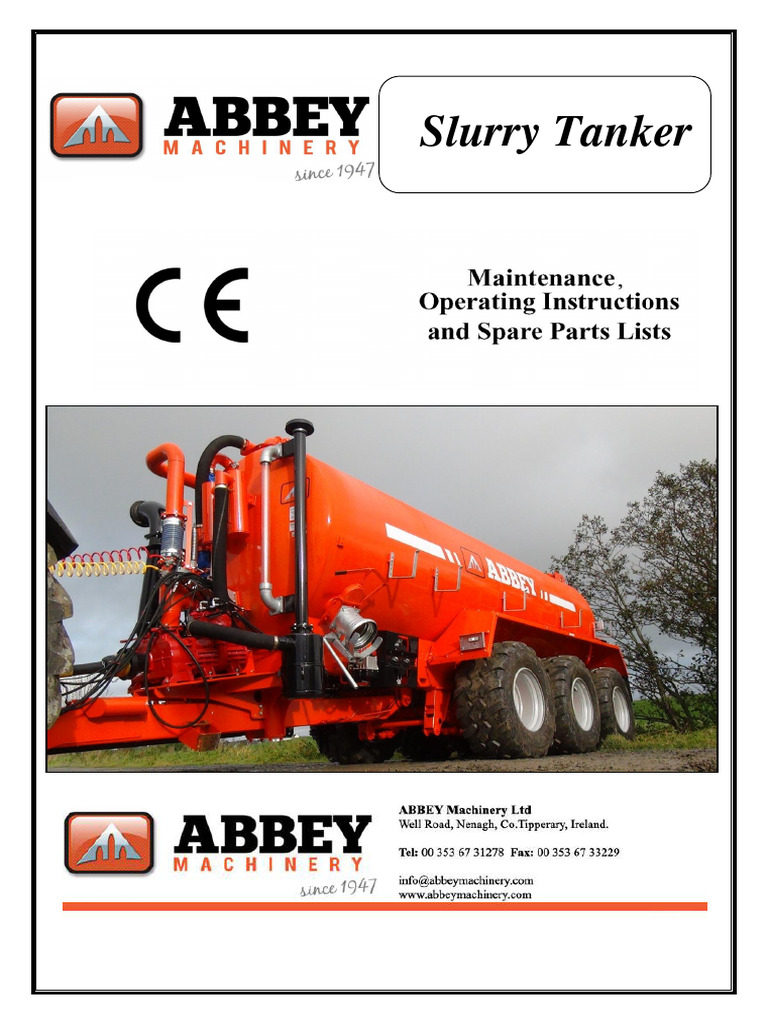 Slurry Tanker Pre-Delivery Inspection Guide | PDF