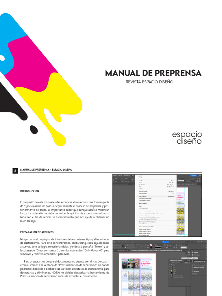 Manual de Preprensa de Espacio Diseño | PDF